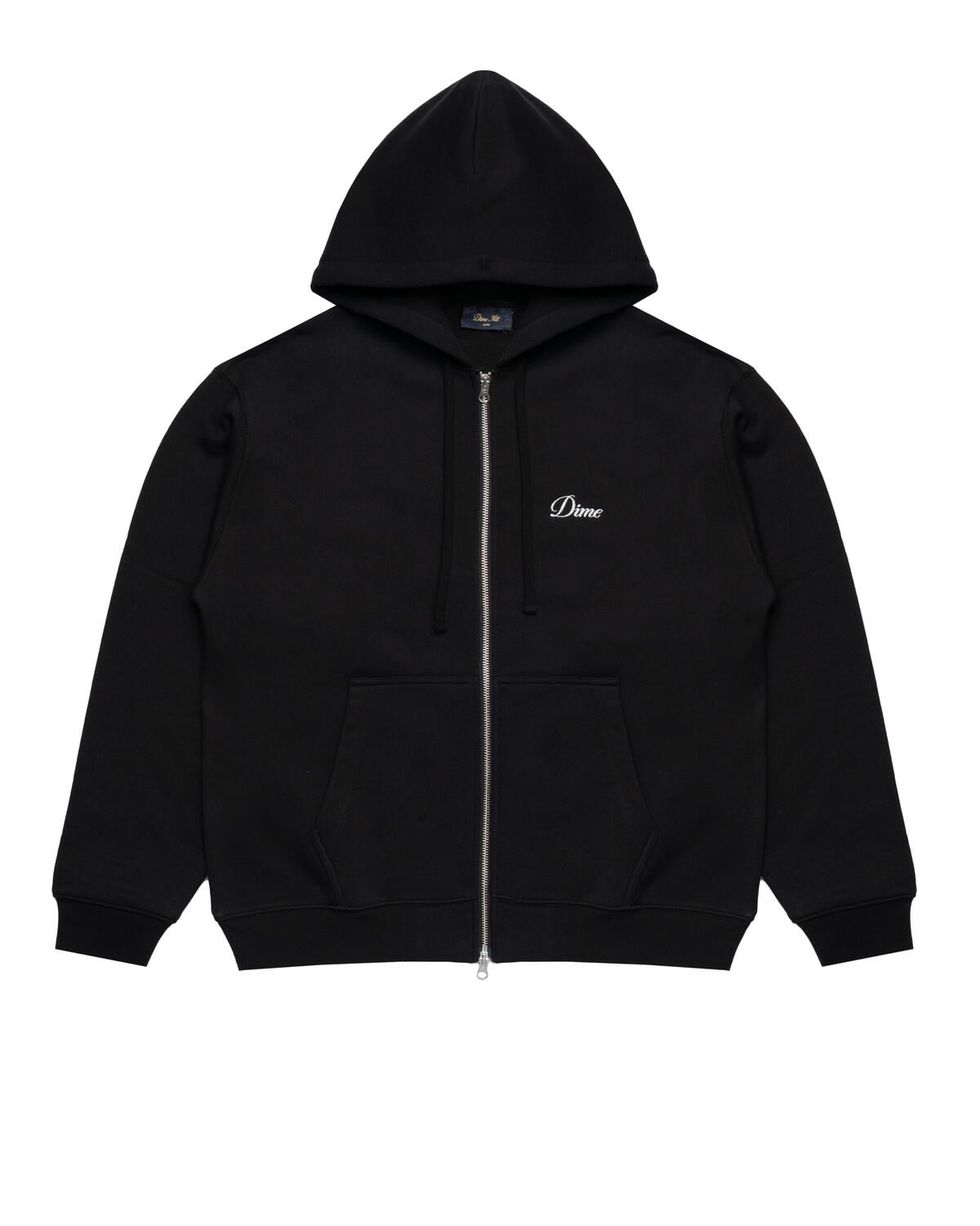 Dime Cursive Zip Hoodie | DIME2SP2547BLK | AFEW STORE